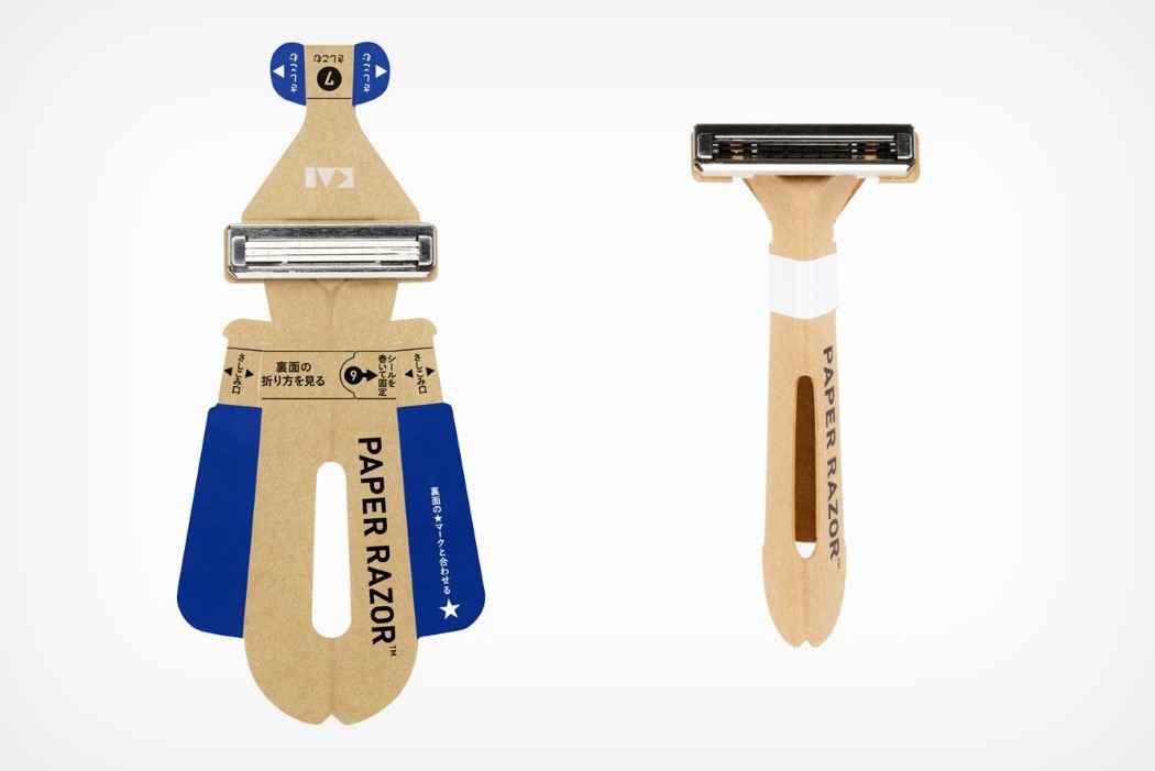 SUSTAINABILITY: Disposable Paper Razor.
