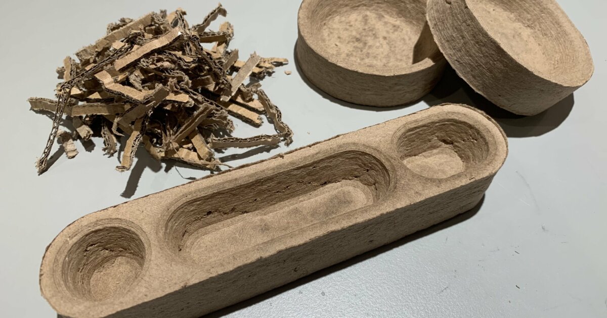 EXPERIMENT: 3D Molded-Pulp Object Made From Paper.