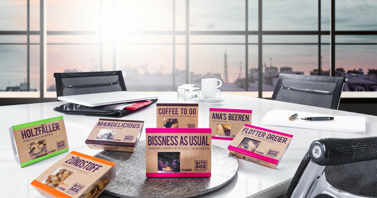 BITEBOX: Compostable Packaging For Organic Snacks.